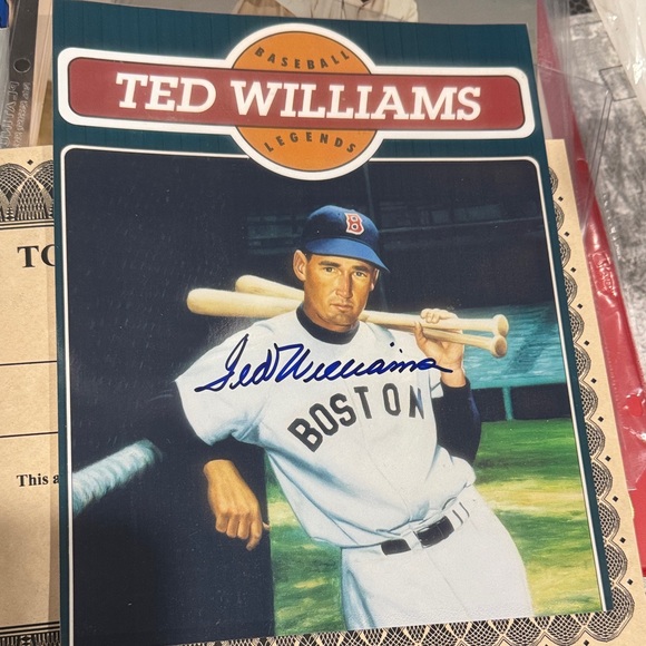 Art | Ted Williams Autographed Photo With Certificate Of Authenticity ...
